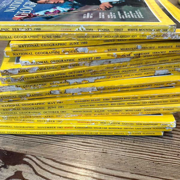 1980s National Geographic magazines - Plymouth Cards