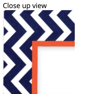 Navy Blue Chevron Border