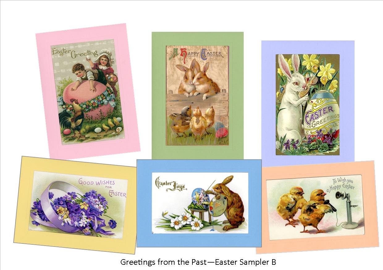 Easter "Greetings from the Past" Sampler B - Plymouth Cards