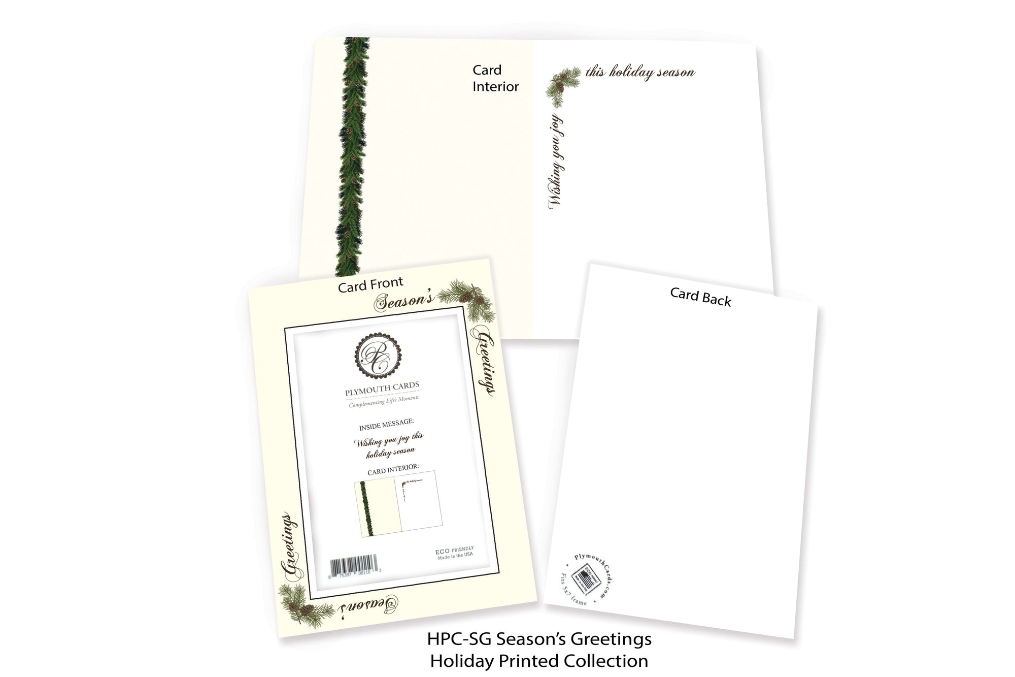 Pinecone "Season's Greetings" Photo Card | Plymouth Cards