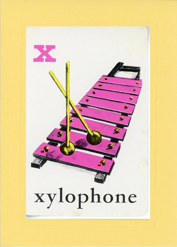 X is for Xylophone - Plymouth Cards